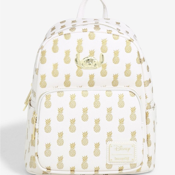 Loungefly | Bags | Loungefly White And Gold Pineapple Backpack | Poshmark